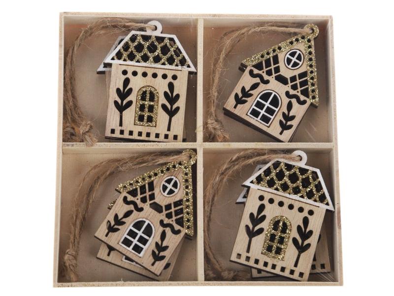 Elegant House Box - Hanging Decorations - Set of 8 – Curly Tree